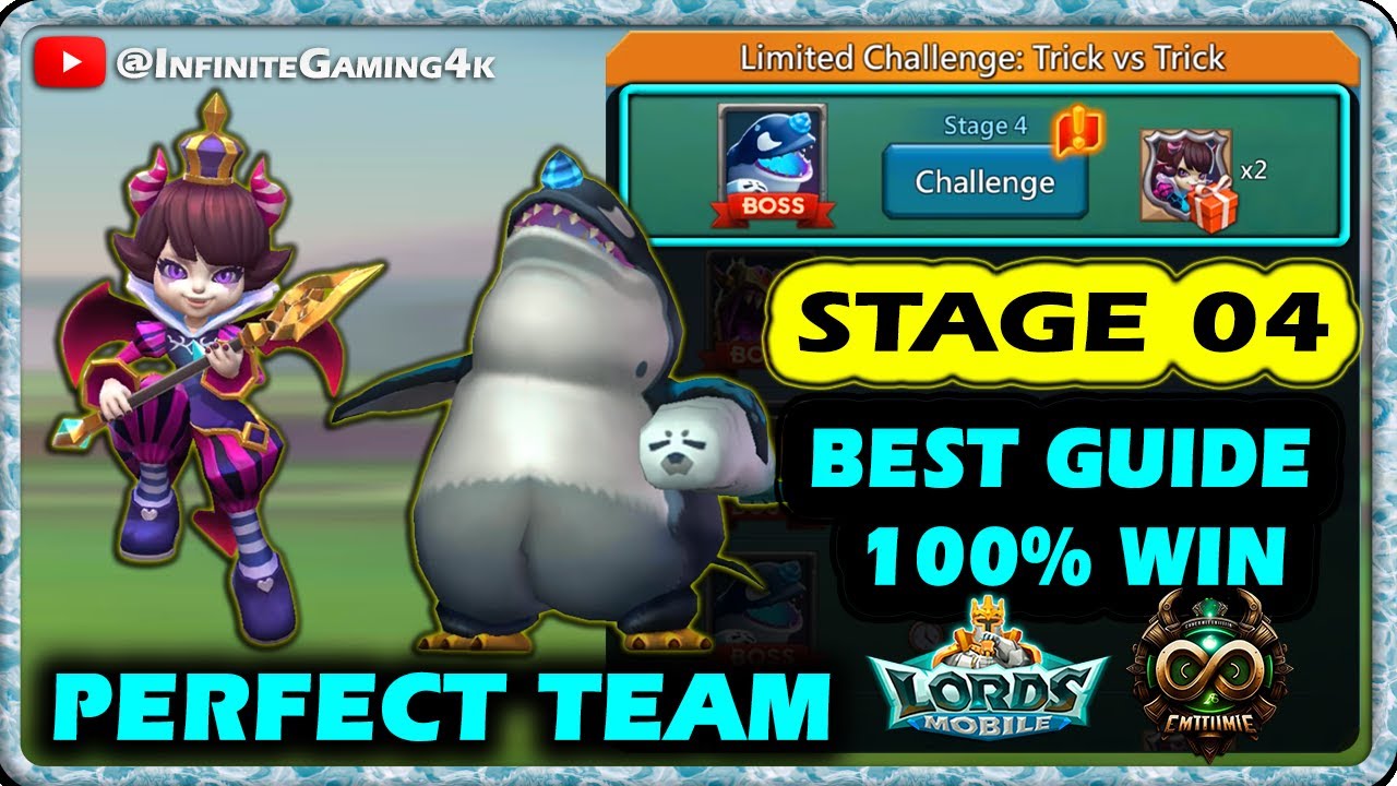 Lords Mobile Limited Challenge Trick vs Trick Stage 4 Fully Auto|Petite ...