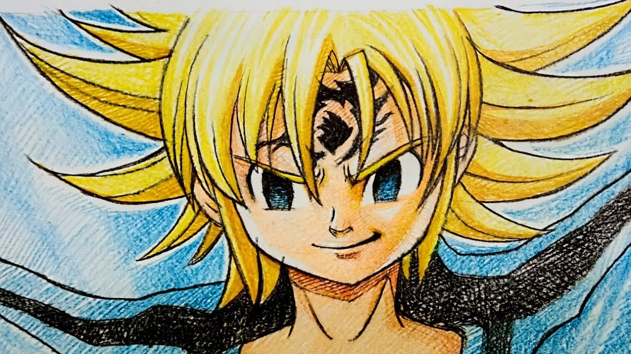 Drawing Meliodas, Leader of the 10 Commandments - YouTube