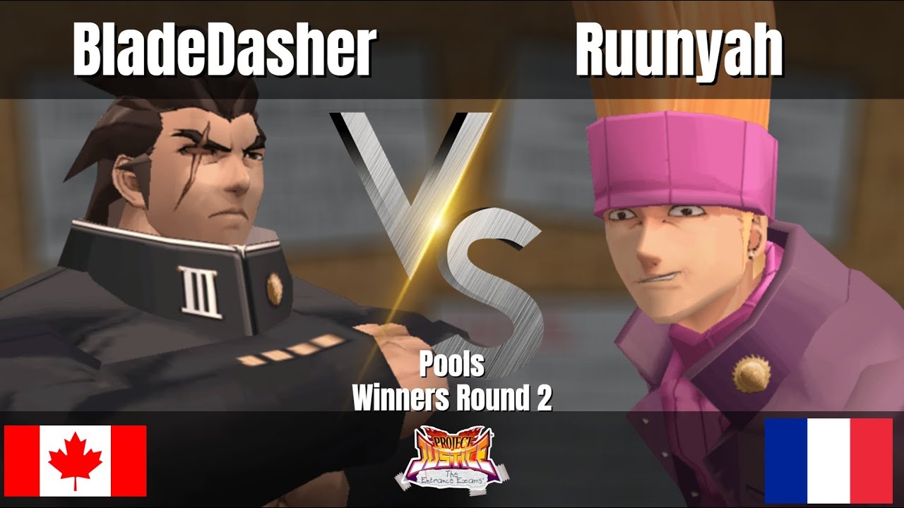 BladeDasher (Daigo) vs Ruunyah (Edge) - Project Justice Entrance Exams ...