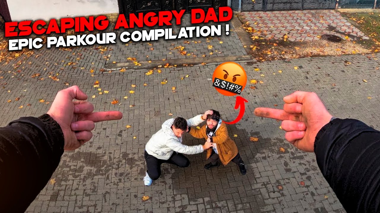 Compilation of ESCAPING ANGRY DAD 😡 (Epic Parkour POV Chase) - YouTube