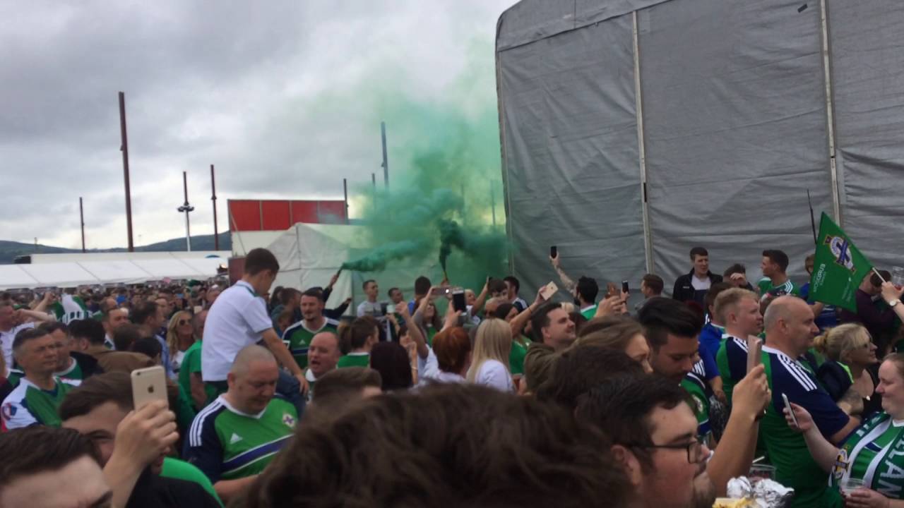 Northern Ireland fans at Fanzone - Euro 2016 - YouTube