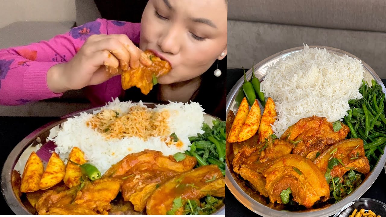 PORK SPICY GRAVY,FARSI KO MUNTA,KACHO AAPKO ACHAR KHANA😋 - YouTube