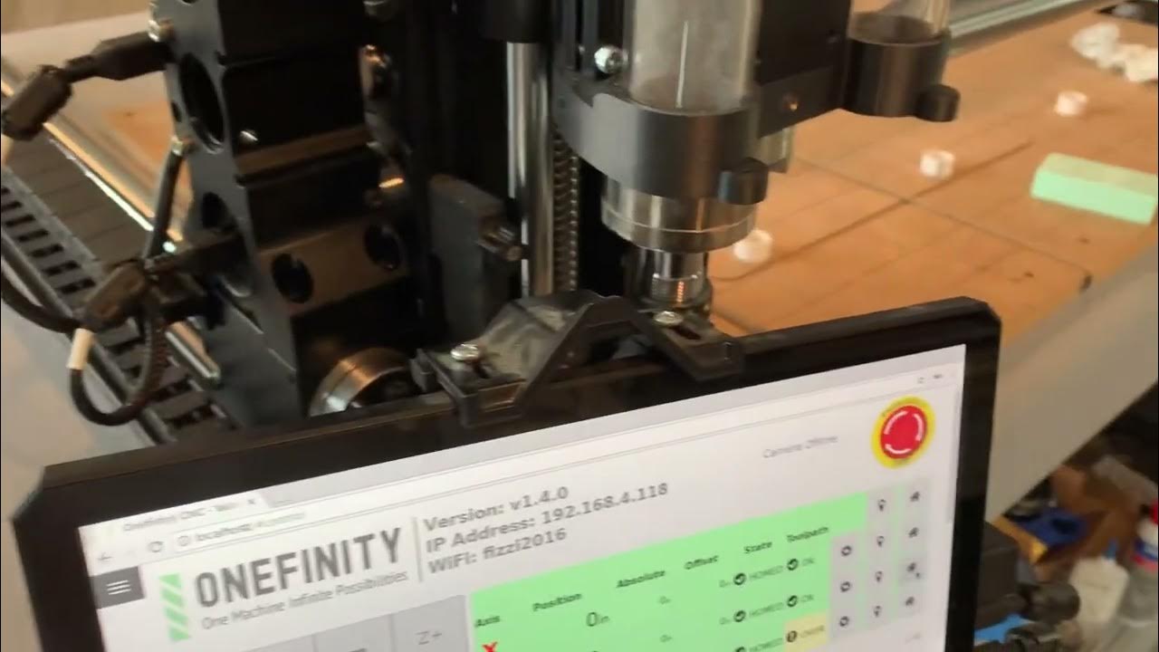 Onefinity Pro Series CNC machine having issues moving forward after Y motor swap - YouTube