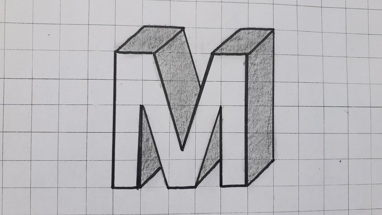 Simple 3d Drawing Letter For Beginners / How To Draw Easy Art Capital ...