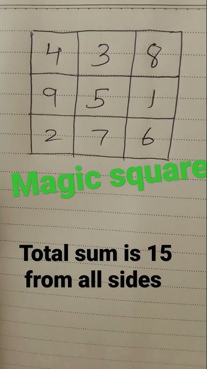 magic square - YouTube