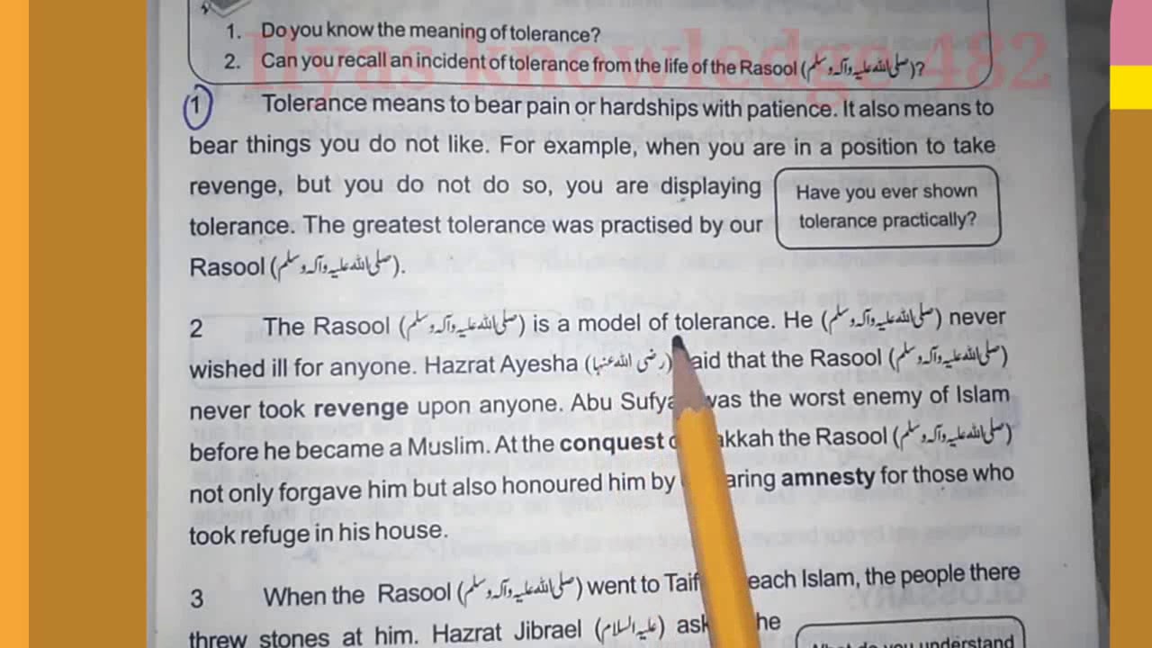 Class 8 English Lesson 1 Tolerance Of The Rasool Paragraph 2 class-8-english-lesson-1-tolerance-of-the-rasool-paragraph-2