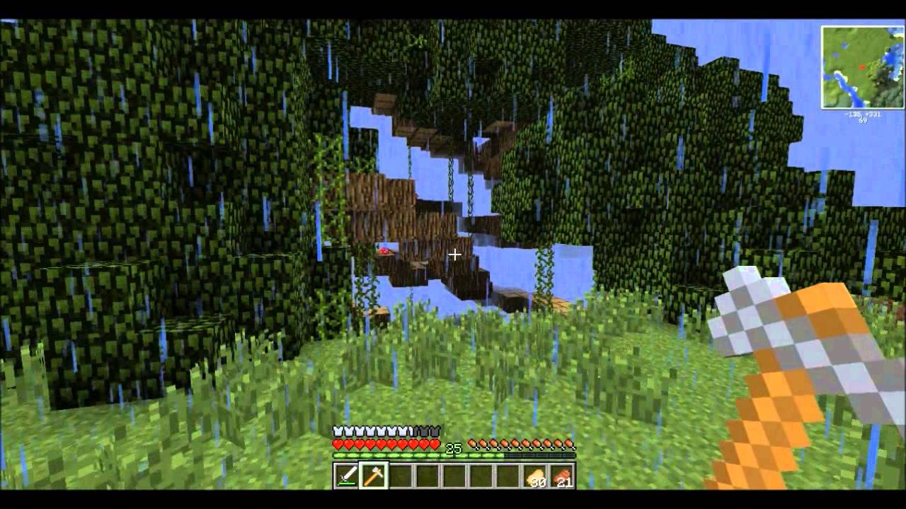 whole tree axe mod Minecraft 1.4.7 Titanium Games - YouTube