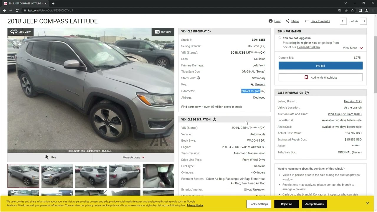 🔴Tutorial subasta autos IAAI 🔴 Busqueda y analisis si vale la pena ...
