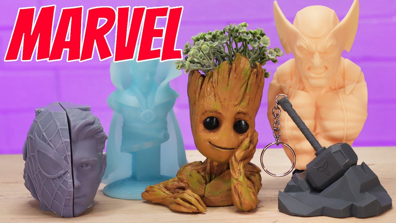 3D Printing Marvel Super Heroes - YouTube