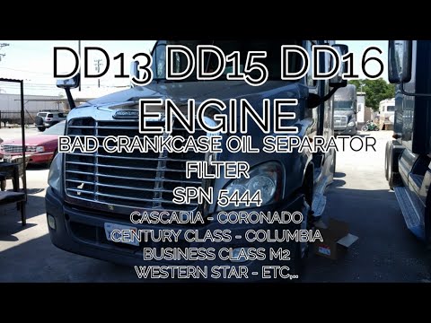Freightliner cascadia DD13 DD15 DD16 SPN 5444 FMI 1 Bad crankcase ...