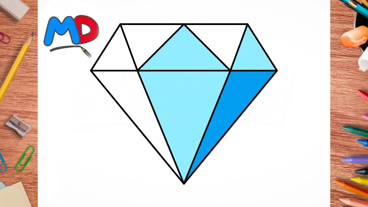 HOW TO DRAW A DIAMOND | STEP BY STEP | MASTER OF DRAWING #052 - YouTube