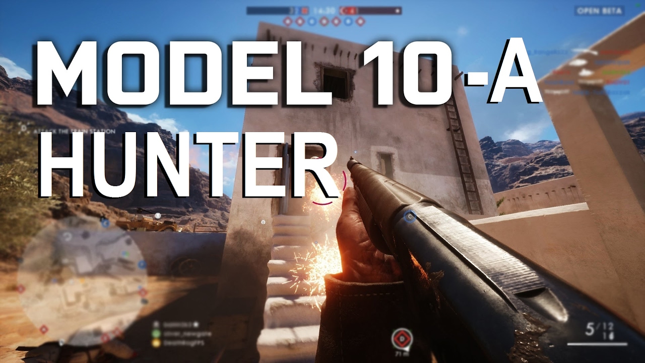 Battlefield 1 - Model 10-A Hunter Shotgun Gameplay - YouTube