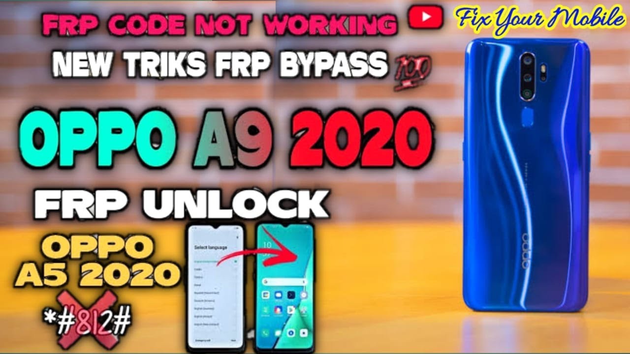 Oppo A9 2020 FRP BYPASS / Frp Code Not Working / Oppo A9 2020. A5 Frp ...