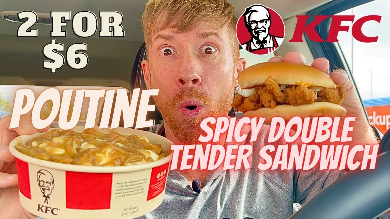 KFC's NEW Pick 2 For $6 Deal! Spicy Double Tender Sandwich & Poutine ...