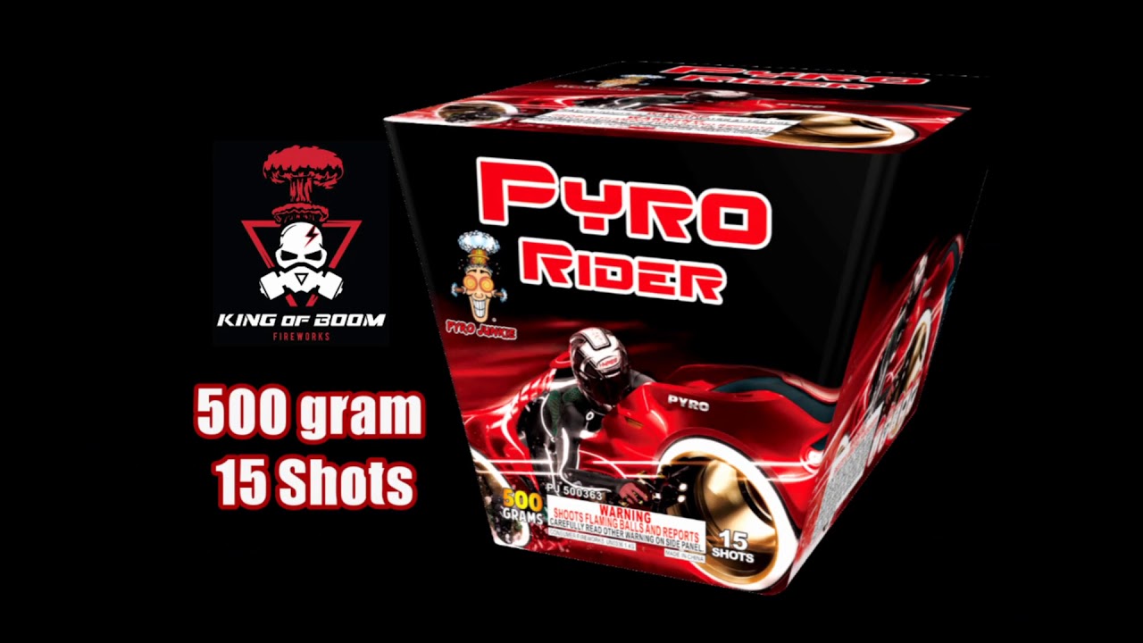 PYRO RIDER 🏍 Pyro Junkie Fireworks _ 15 Shots - YouTube