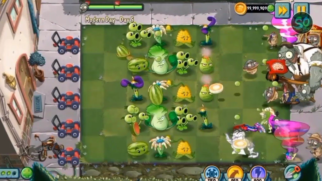 PvZ 2 Mod Menu-Modern Day-Day 5 | Plants vs Zombies 2 Hack - YouTube