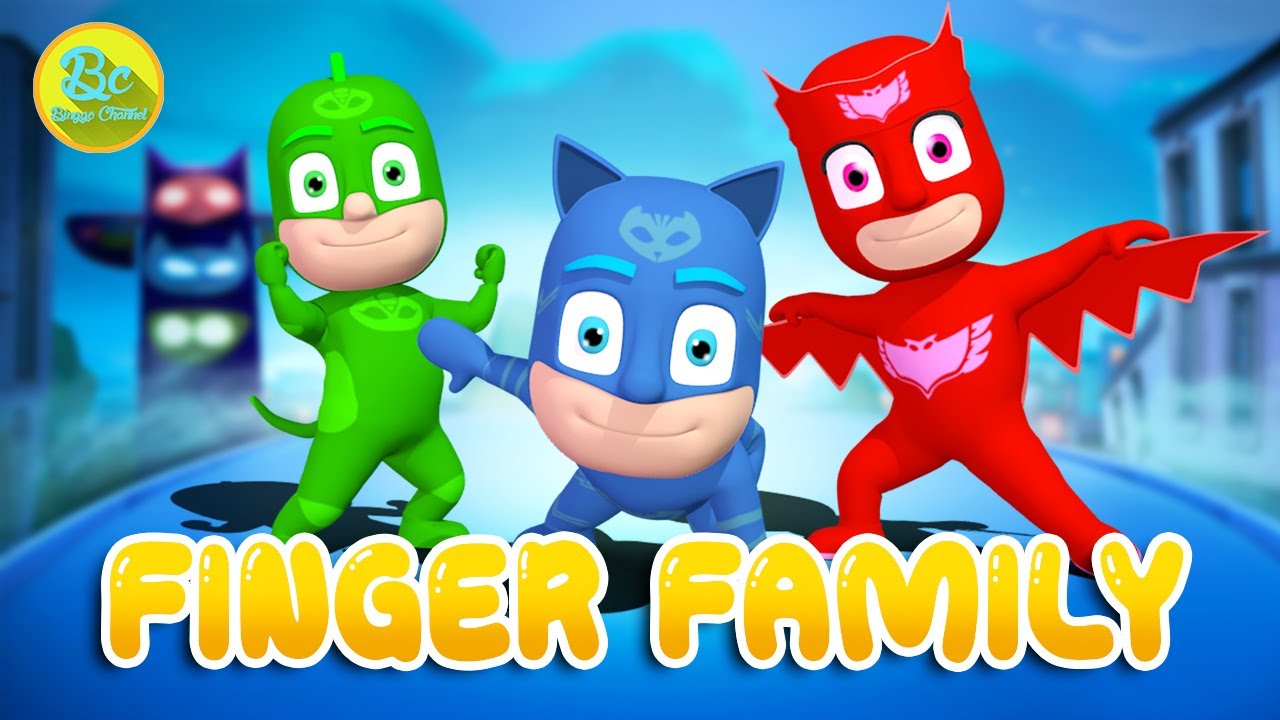 PJ MASKS Finger Family | Nursery Rhymes & Kids Song | Binggo Channel ...