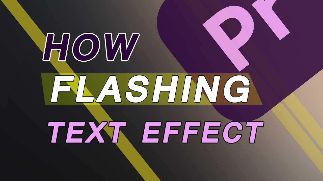 How to Make Flashing Text in Premiere Pro - YouTube