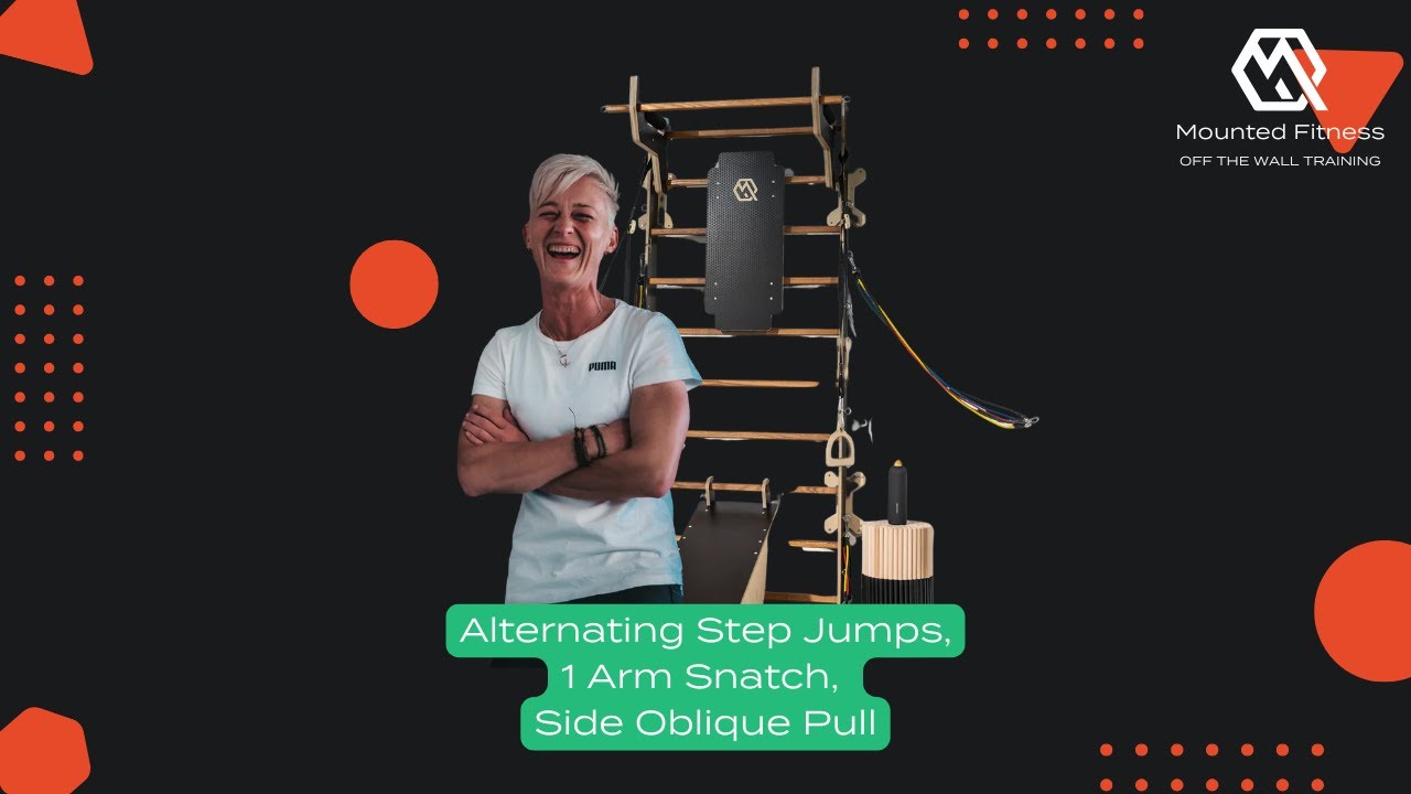 Full-Body Workout: Alternating Step Jumps, Arm Snatch & Side Oblique ...