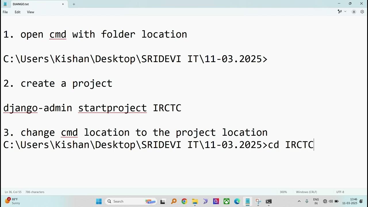 DJANGO PROJECT WITH TEMPLATE CONFIGURATION - YouTube