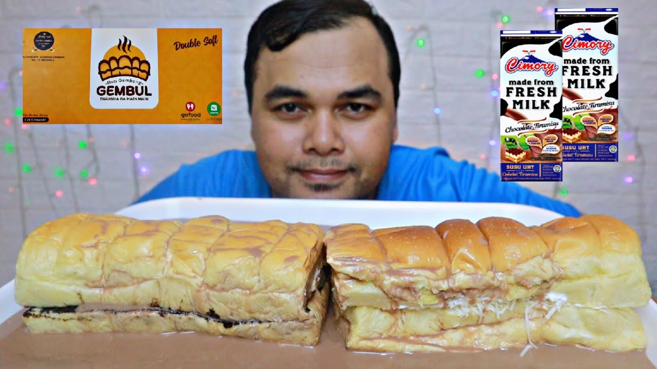 MUKBANG ROTI GEMBUL × CHOCOLATE TIRAMISU BY CIMORY - YouTube