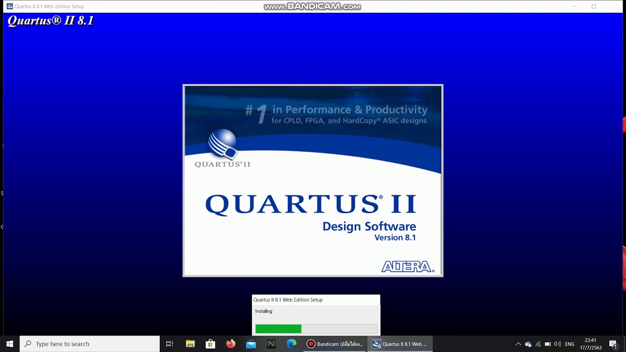 ลงโปรแกรม Quartus II 8 1 Web Edition - YouTube