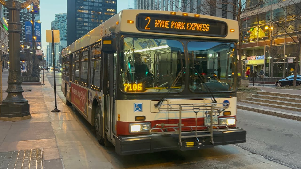 CTA Bus Ride 2 Hyde Park Express From Lake To 53rd Street CTA New Flyer ...