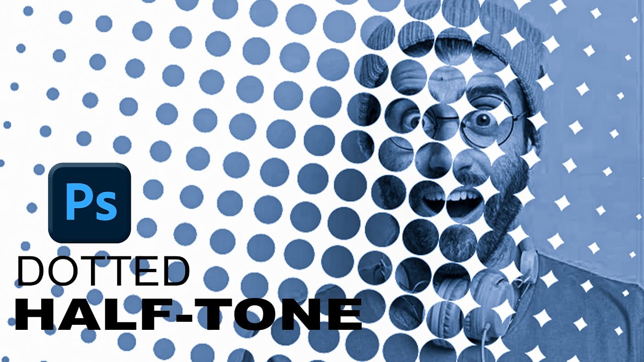 How to make Dotted Halftone Effect | Photoshop Tutorial - YouTube