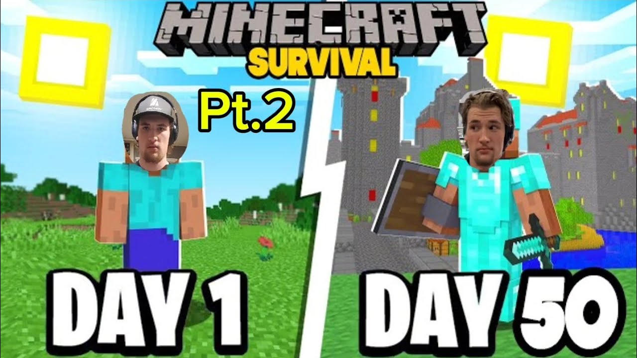 Minecraft 50-day challenge: Part 2- can I make it??? - YouTube