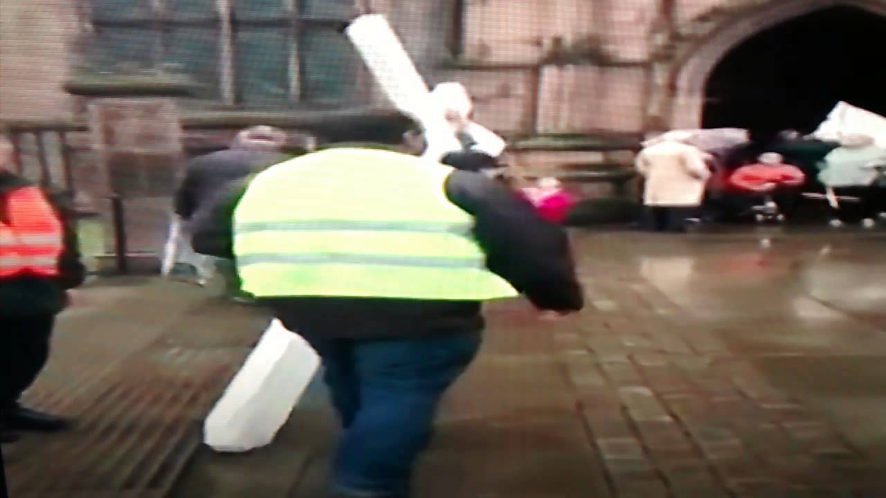 Carried life size cross for charity 3 miles!! - YouTube