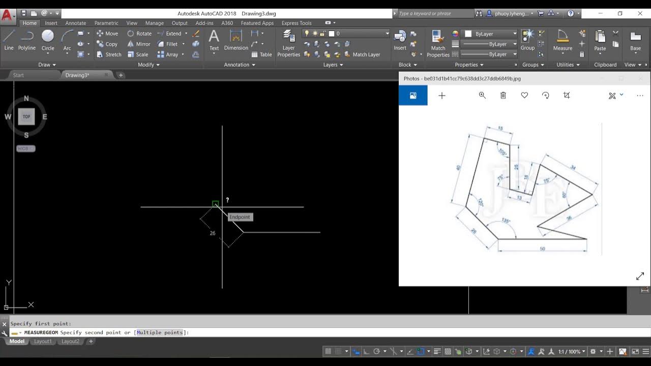 AutoCAD: Using Tools Draw and Modify 01 - YouTube