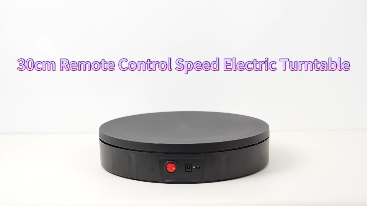 30cm Remote Control Speed Electric Turntable Sample Display Stand - YouTube