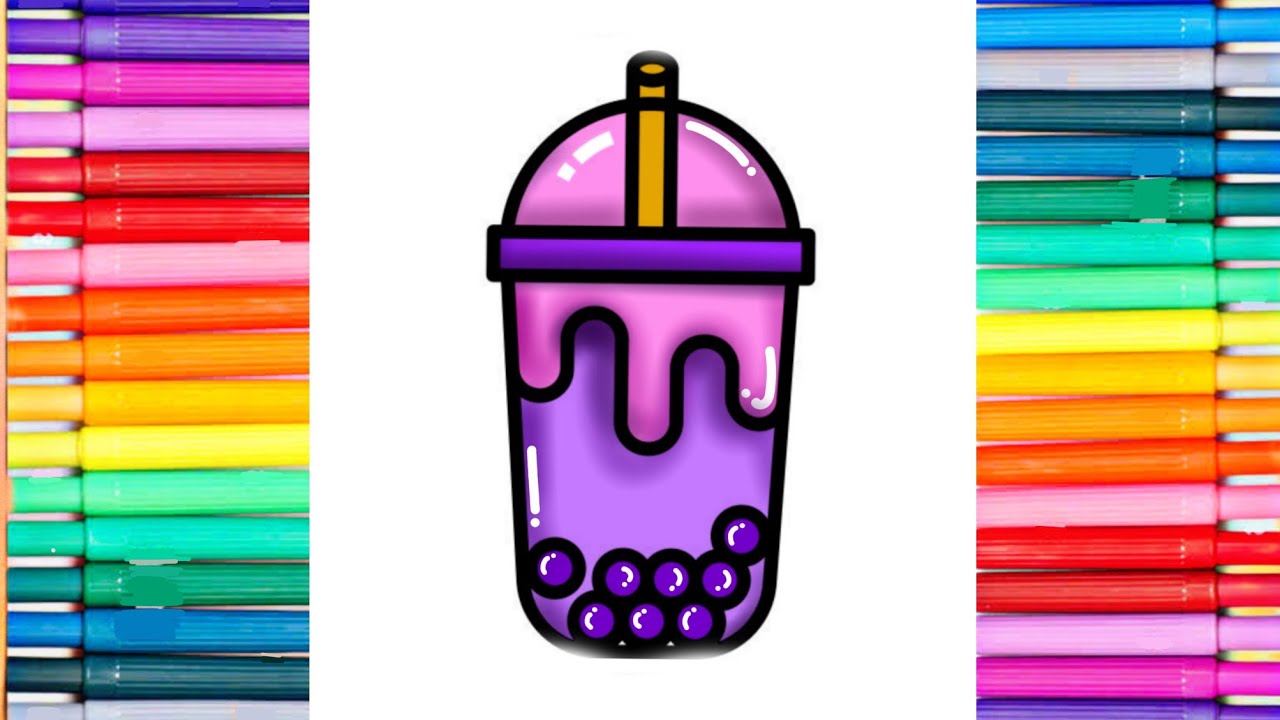 How to draw Boba tea easy drawing - YouTube