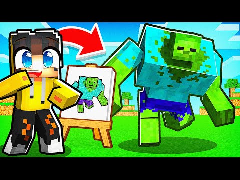 MOB SAVAŞINDA Çizdiğim Herşey Gerçek Oluyor! 🖌️ | Minecraft