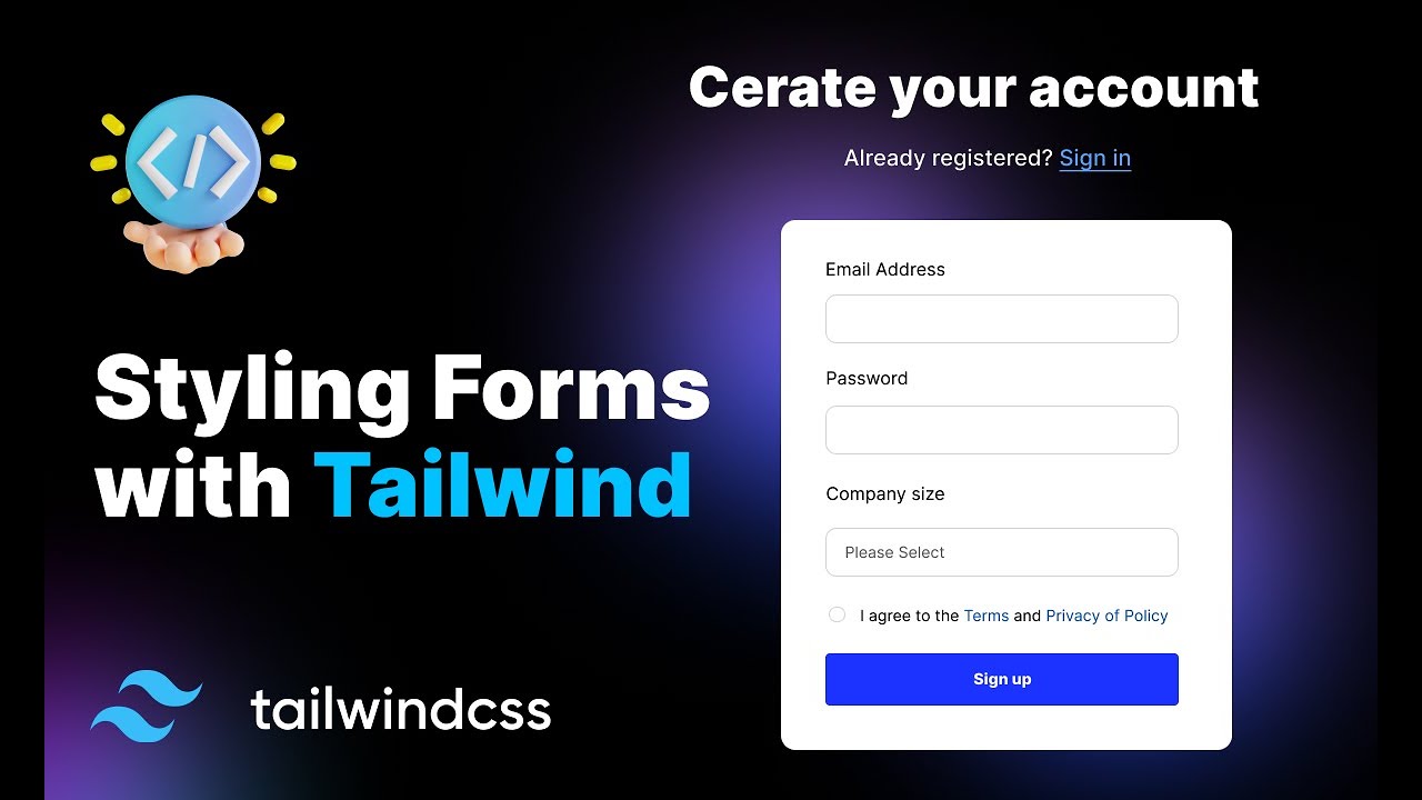 Styling Forms With Tailwind Css Tailwindcss Youtube 1193