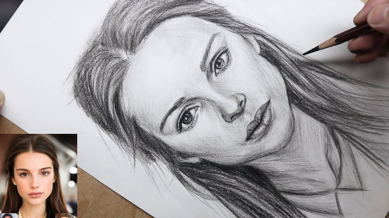 Best Portrait Drawing Techniques | Pencil Sketch Drawing - YouTube