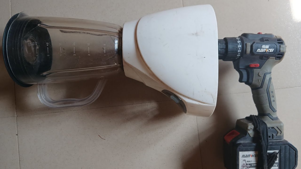 Converting burnt blender using drilling machine at home - YouTube