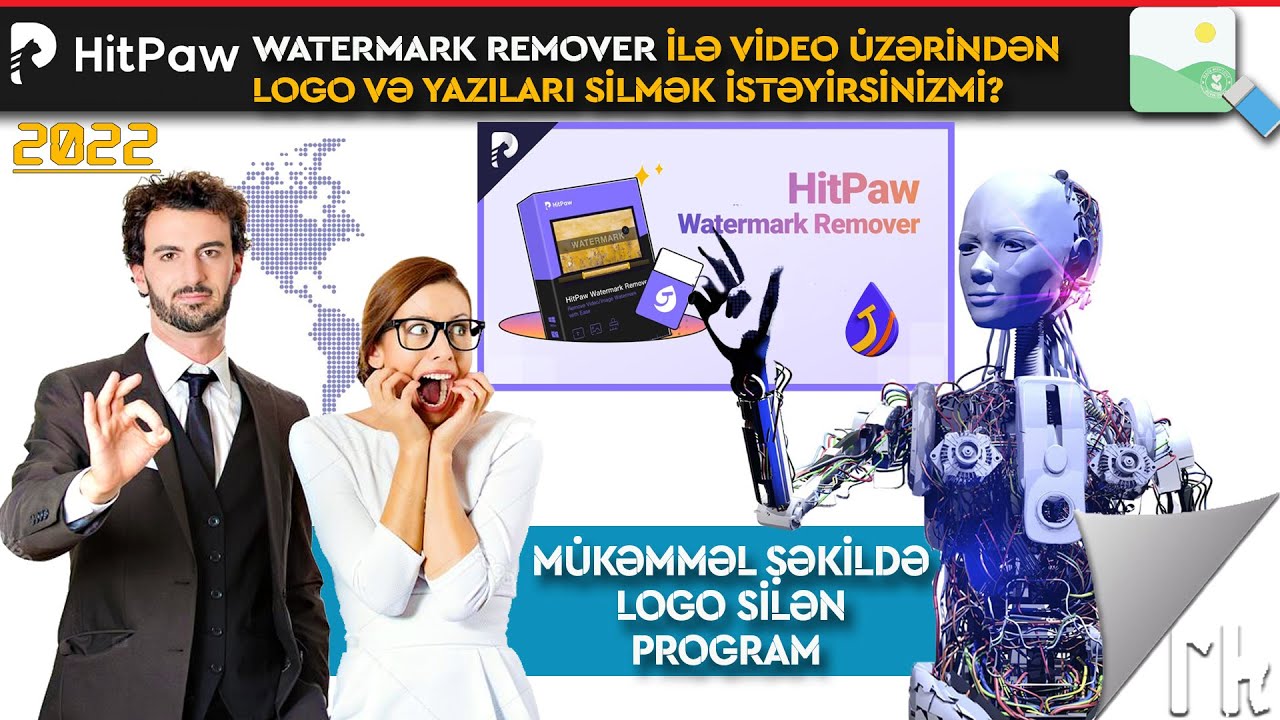 Videodan logo, yazı, filigran sil - HitPaw Watermark Remover - YouTube