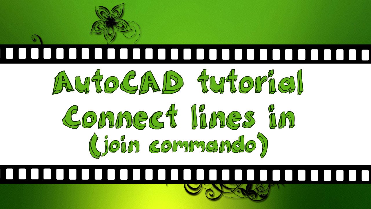 AutoCAD Tutorial Connect Lines In join Commando YouTube AutoCAD Tutorial Connect Lines In join Commando YouTube