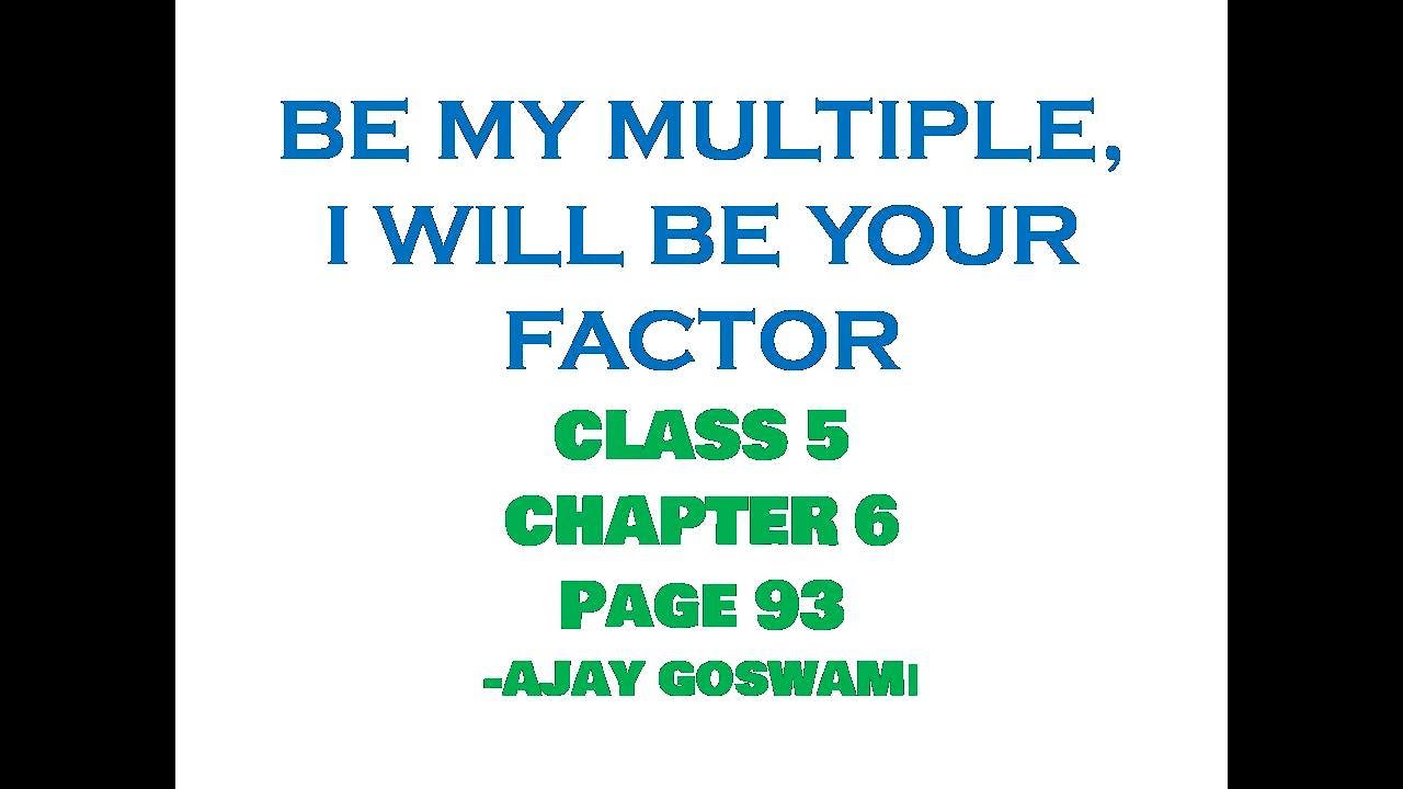 Class 5 Math Magic NCERT Chapter 6 Be My Multiple I ll Be Your Class 5 Math Magic NCERT Chapter 6 Be My Multiple I ll Be Your