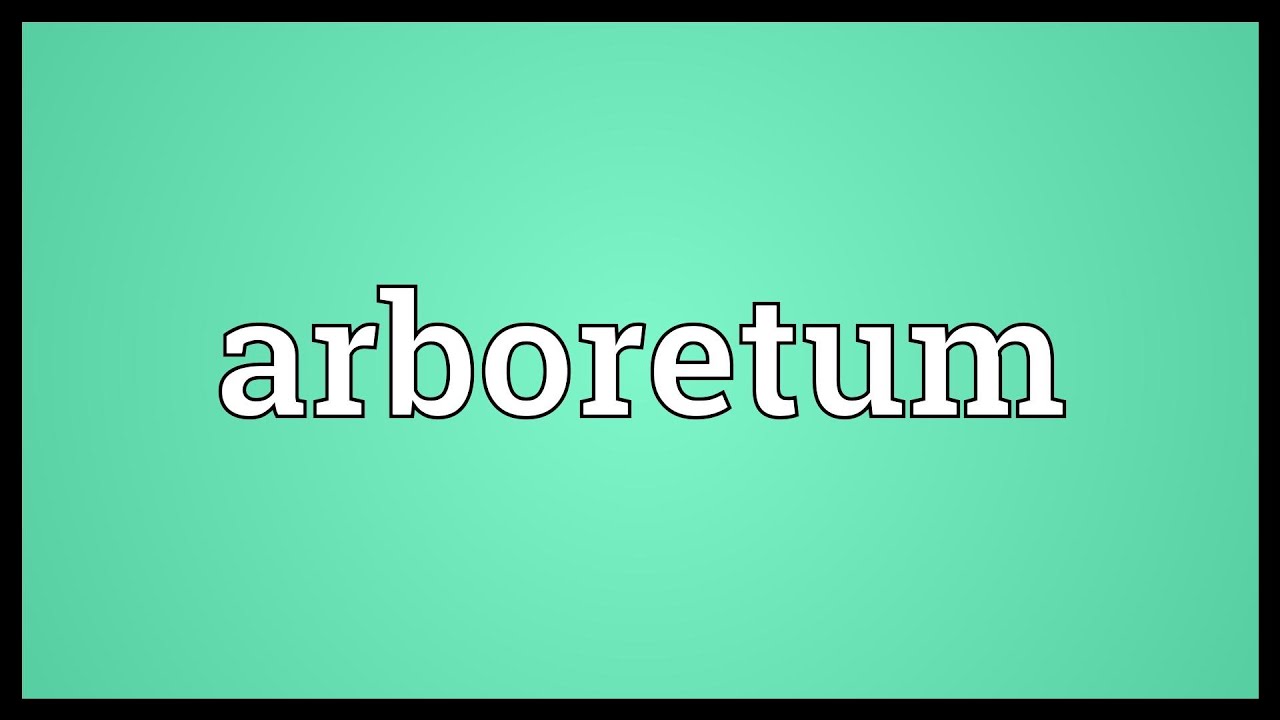 Arboretum Meaning - YouTube