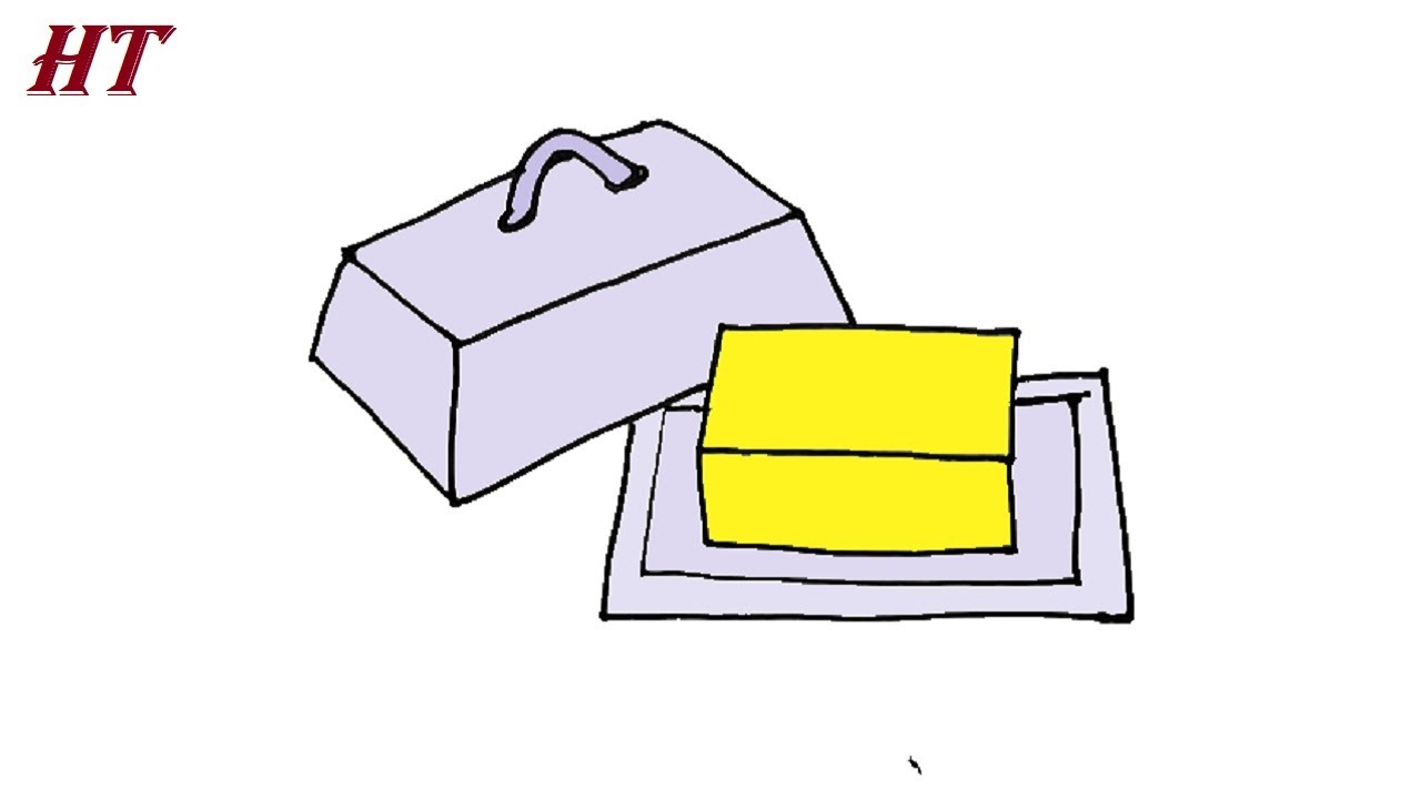 How to Draw Butter Easy Step by Step - YouTube