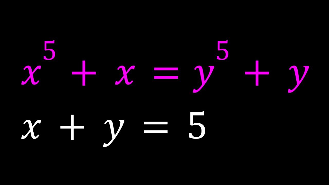 Solving A Nice Quintic System - YouTube