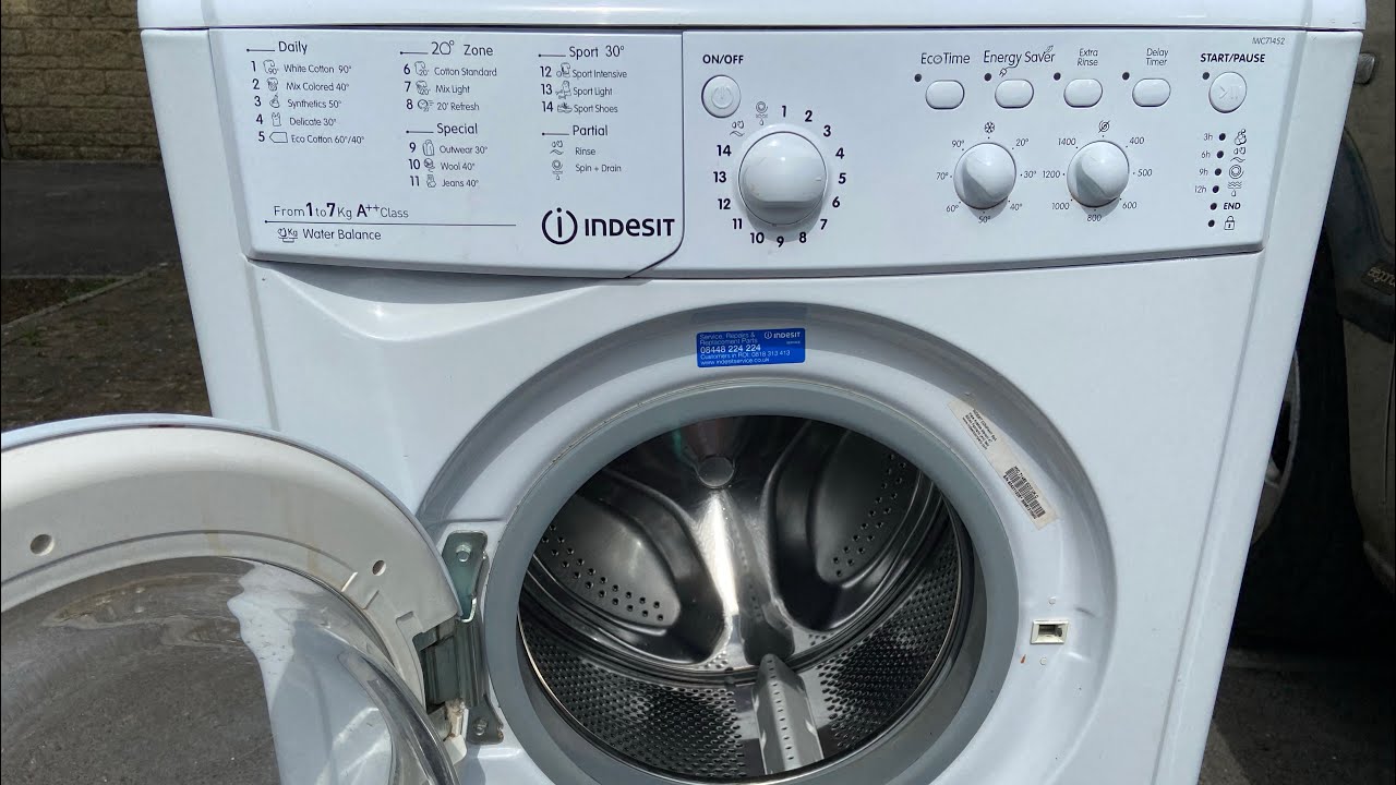 Indesit iwc - after 7 years heavy use - YouTube