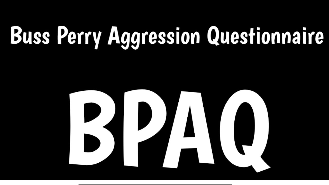 Buss Perry Aggression Questionnaire | BPAQ | - YouTube