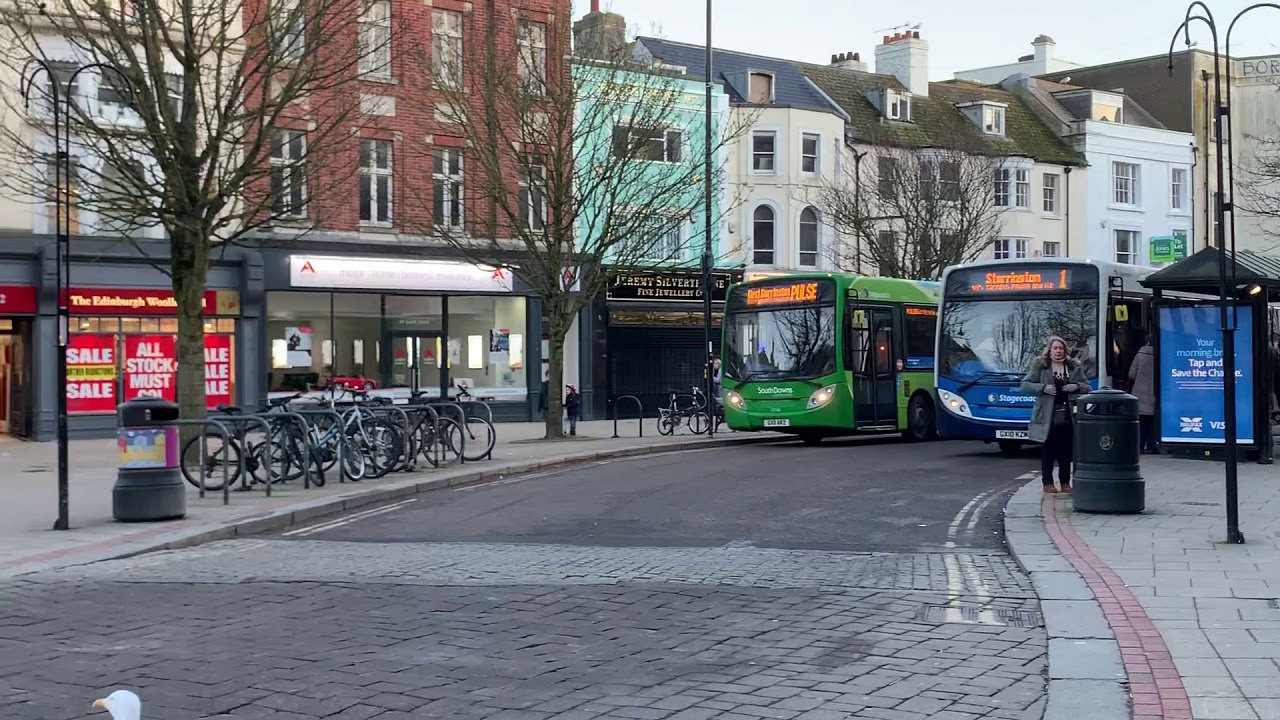 Stagecoach Bus Route Pulse Departing Worthing Town Centre - YouTube