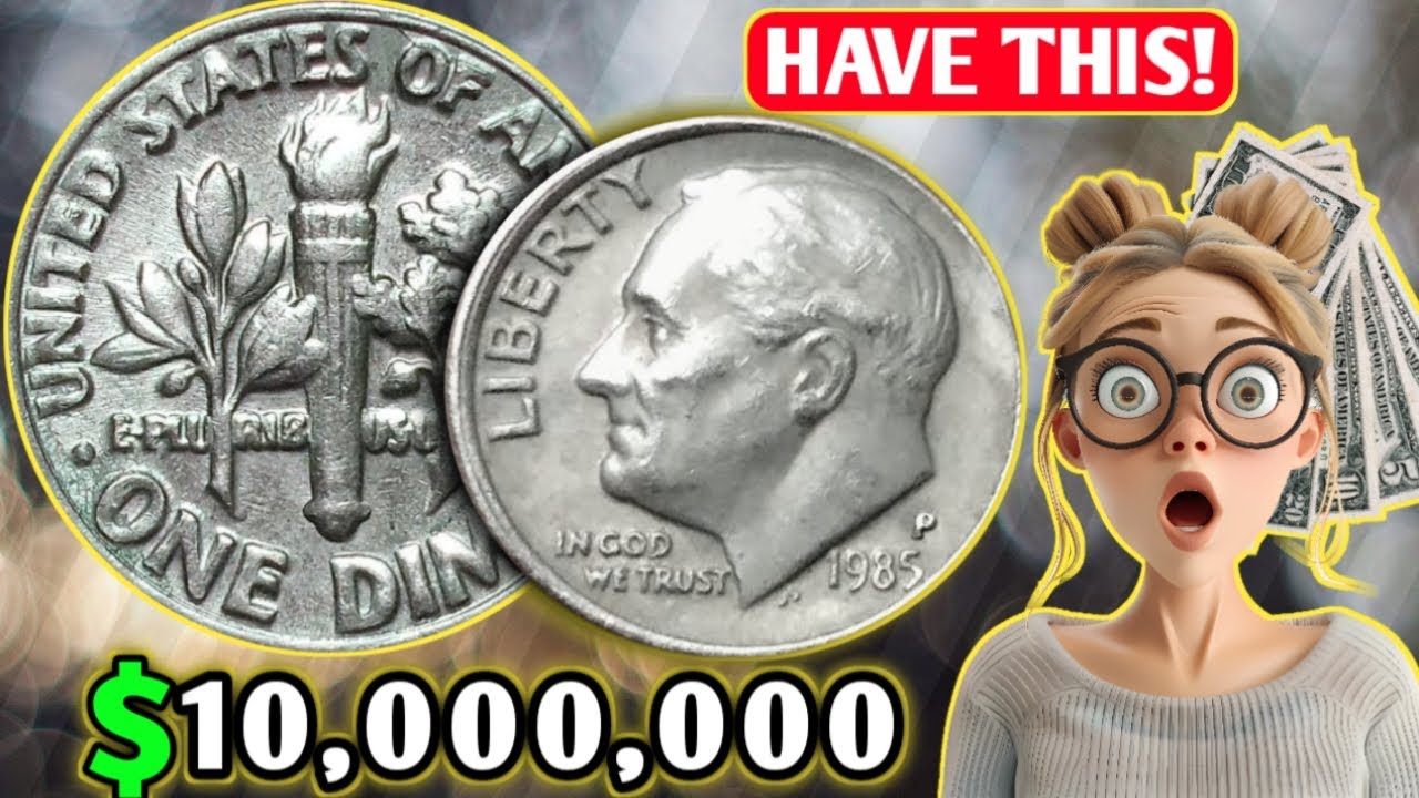 1985 P Roosevelt Dime Coin Value | How much is a 1985 P dime worth ...