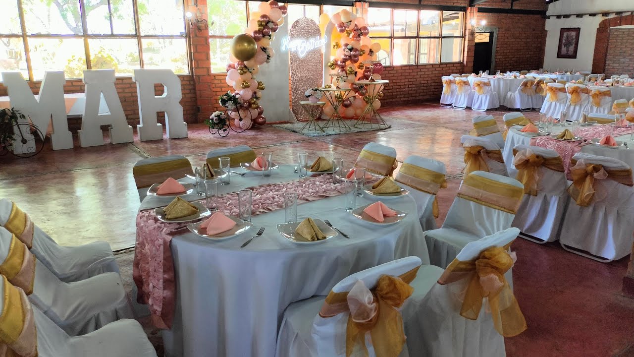 Mesas elegantes y decoración para fiesta de cumpleaños de mujer en ...