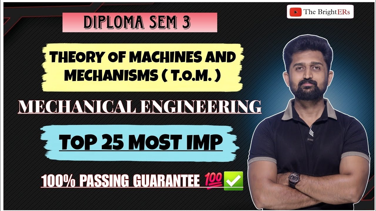 THEORY OF MACHINE AND MECHANISM TOP 25 MOST IMP QUESTIONS FOR GTU EXAM | T.O.M. | DIPLOMA SEM 3 ...
