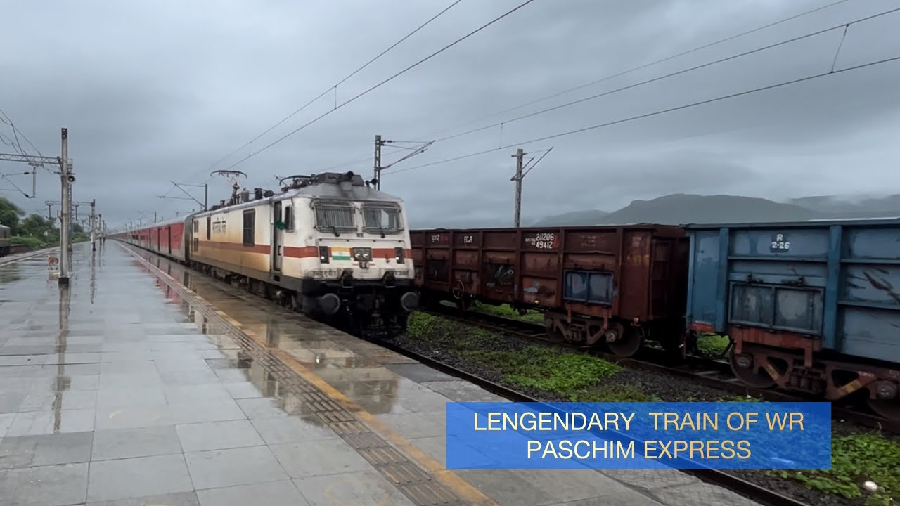 LEGENDARY EXPRESS !!! Paschim Express With BRC Wap7 Crossing in MPS !! - YouTube